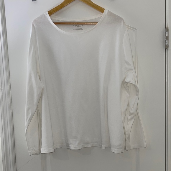 Talbots | Tops | Talbots Womens White Long Sleeve Tee | Poshmark